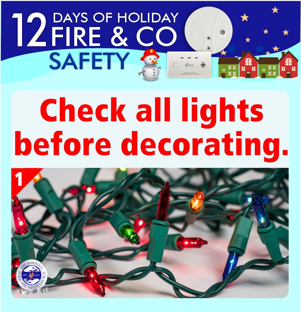 12 Days of Holiday Fire & CO Safety: Tip #1 – Bancroft Fire Department